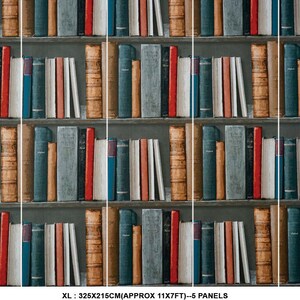 Bookcase Library Book Shelve Wallpaper Mural Photo Home Poster DIY ...