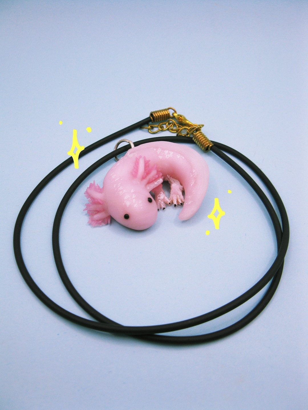 Axolotl Necklace / Axolotl Pendant / Polymer Clay Jewellery - Etsy