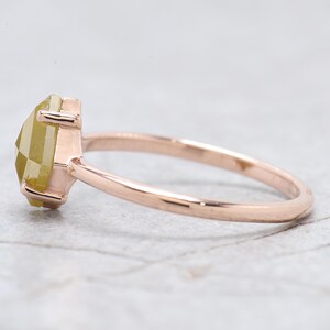 1.29 Ct Natural Kite Cut Yellow Color Diamond Ring 8.45 MM Kite Shape ...