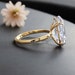 Coffin Cut Engagement Ring 14mm 13mm 12mm 11mm 10mm 9mm Stone Ring ...