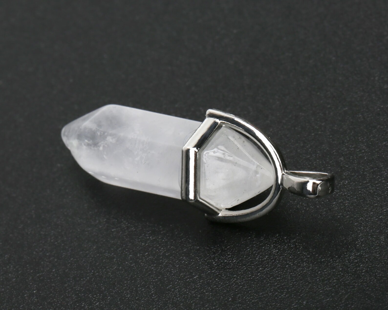 10PCS Natural Clear White Quartz Crystal Stone Pendant Healing - Etsy