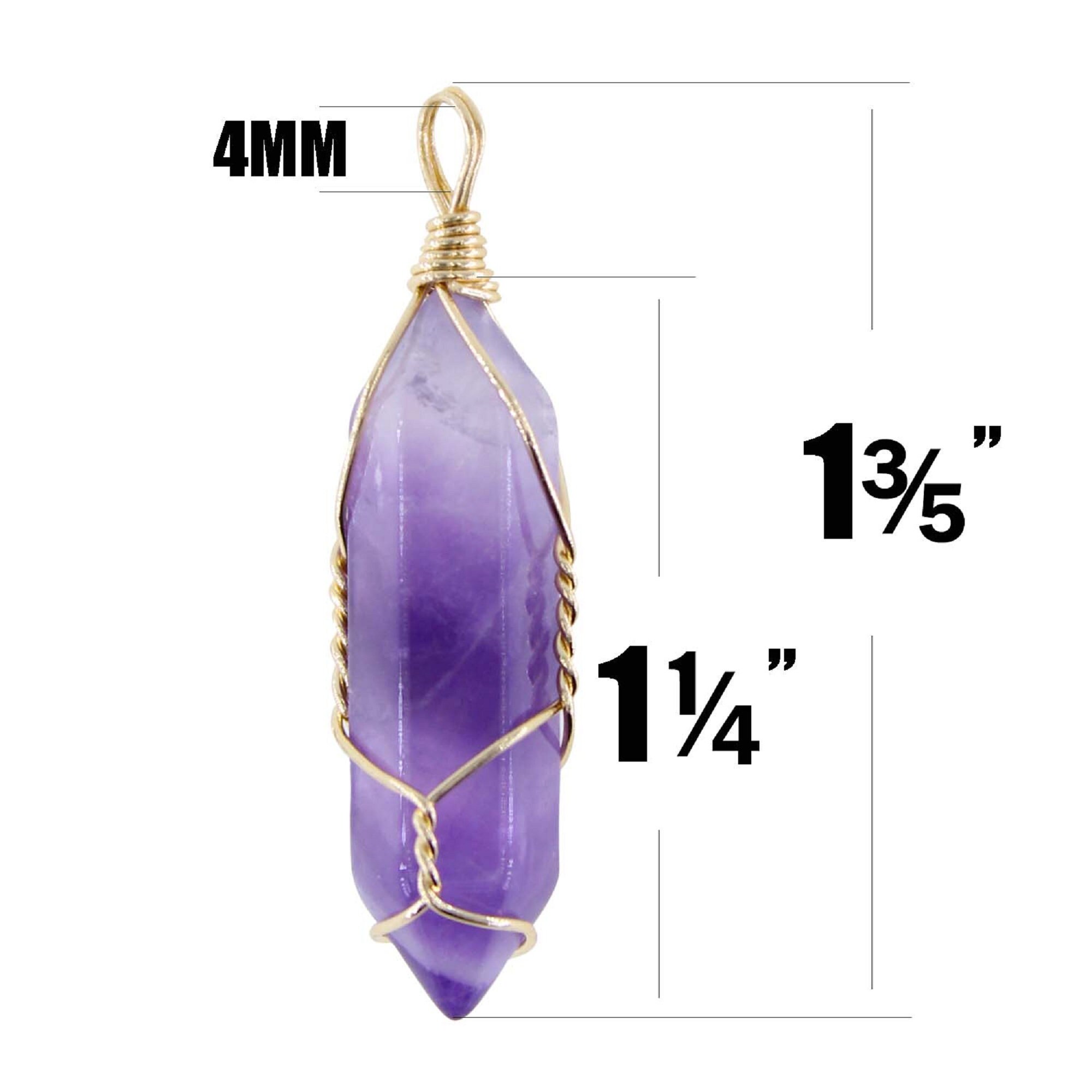 Wholesale 6 PCS Natural Stone Crystal Pendant Gold Wire Wrapped ...