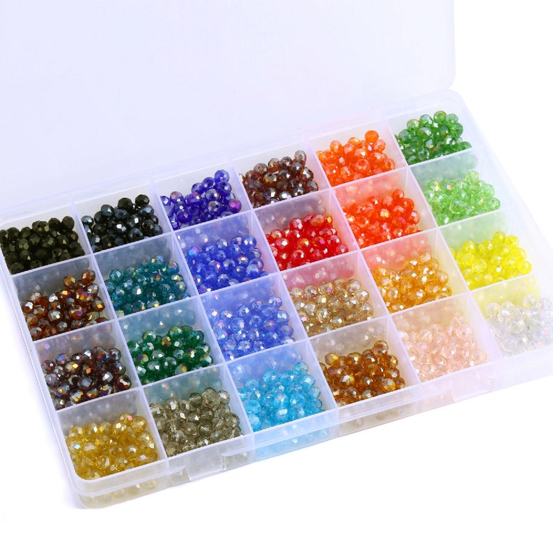 Multicolor AB Coated Czech Glass Beads Box Set1200pcs 6mm - Etsy