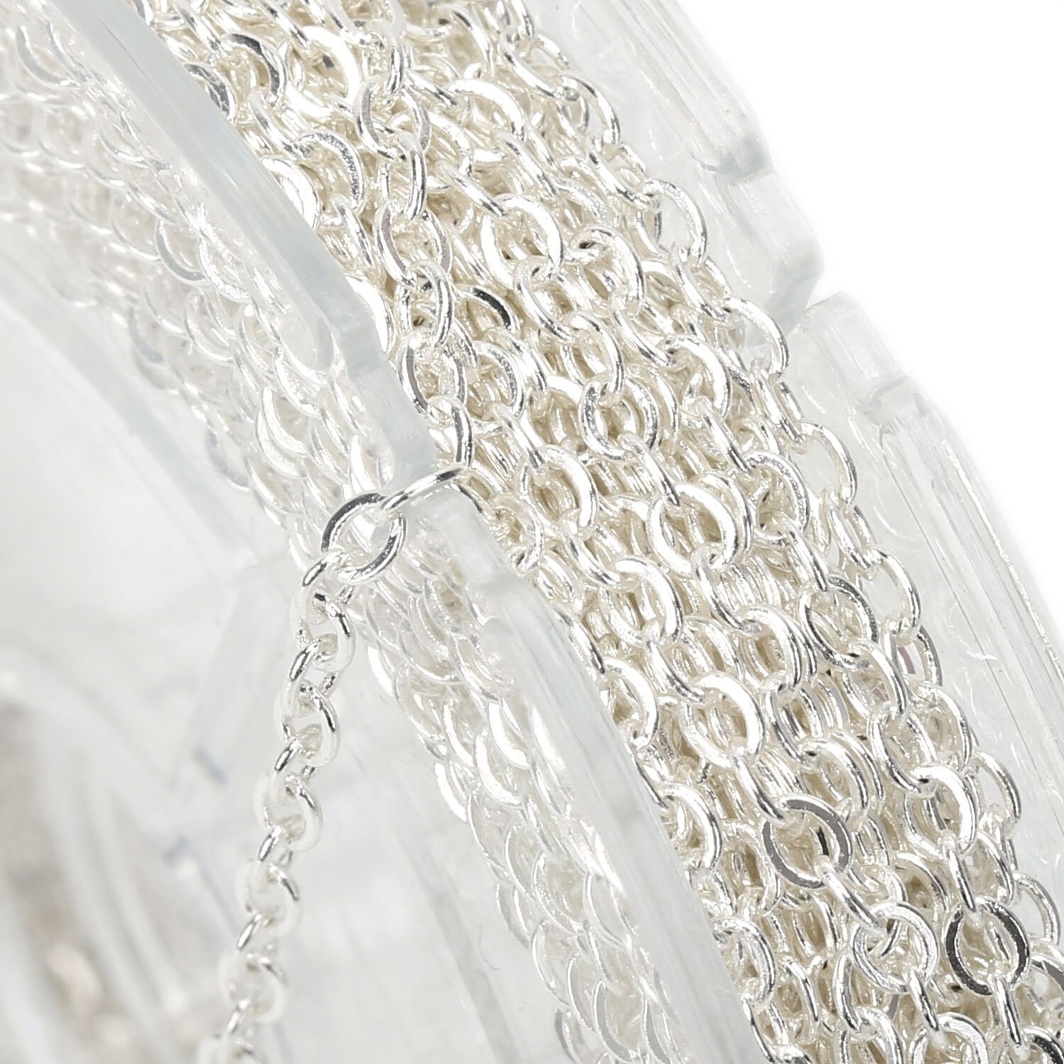 33 Feet Silver Plated Solid Brass Flat Cable Chain for Necklace Roll ...