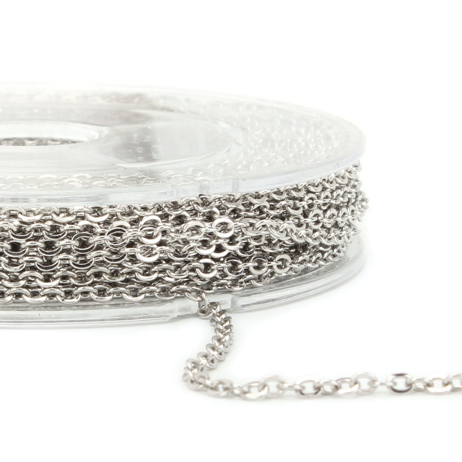 Stainless Steel Flat Cable Chain Spool Roll Raw Chain for | Etsy