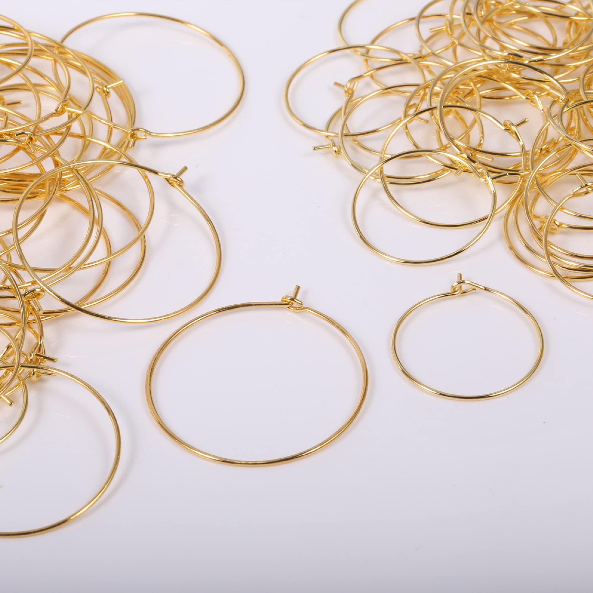 200PCS Earring Beading HoopGold Plated Round Earing Hoops | Etsy