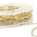 33 Feet Spool Gold Plated Solid Brass Flat Cable Chain for Necklace ...