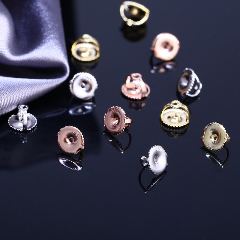 12PCS Earrings Backs925 Sterling Silver Earring Screw Backs | Etsy