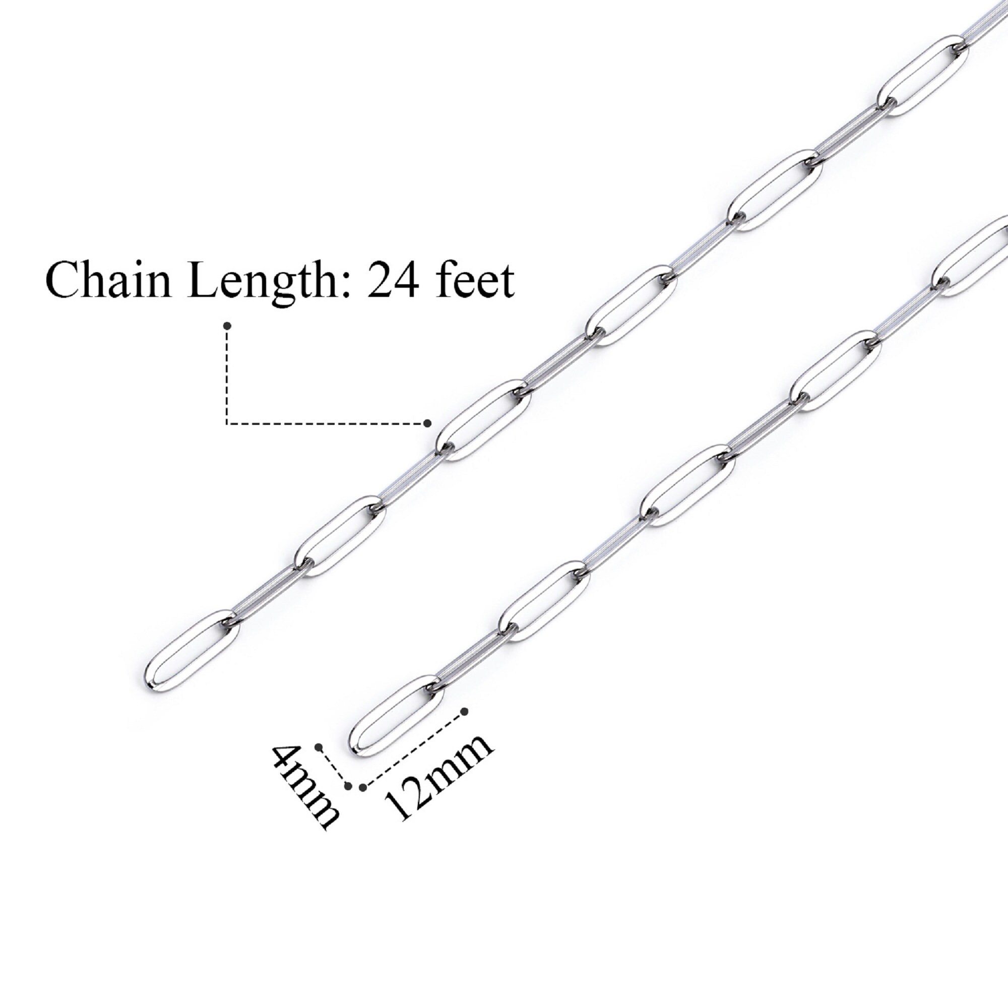 24 Feet Stainless Steel Paperclip Chain Flat Paper Clip | Etsy