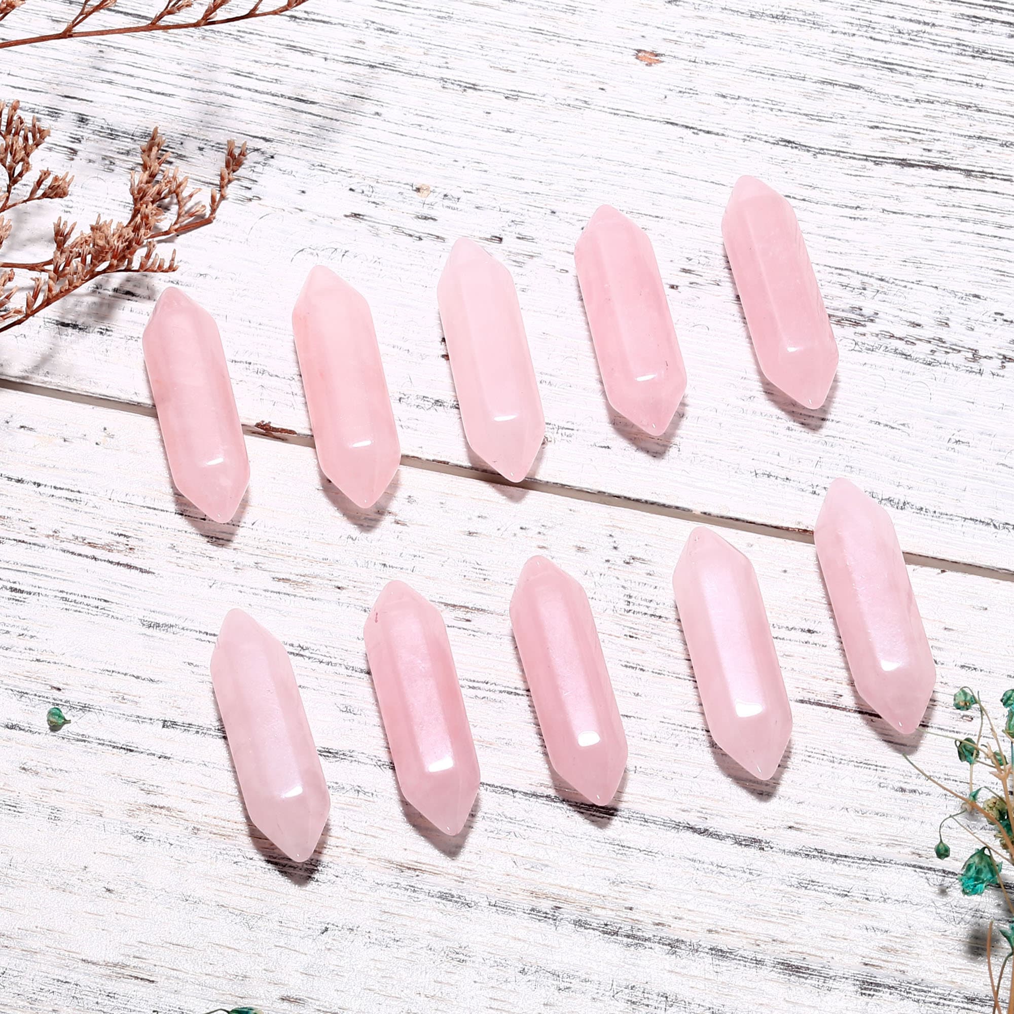Wholesale 10PCS Natural Rose Quartz Crystal Charms DIY Love - Etsy