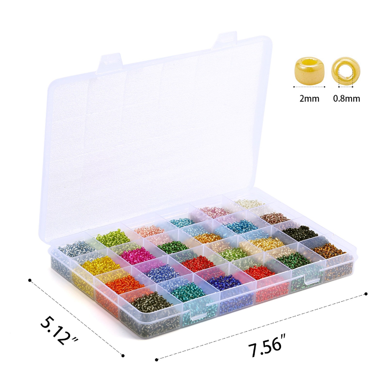 Wholesale 24000pcs Seed Beads Set Box, Czech Glass Seed Beads With Hole ...