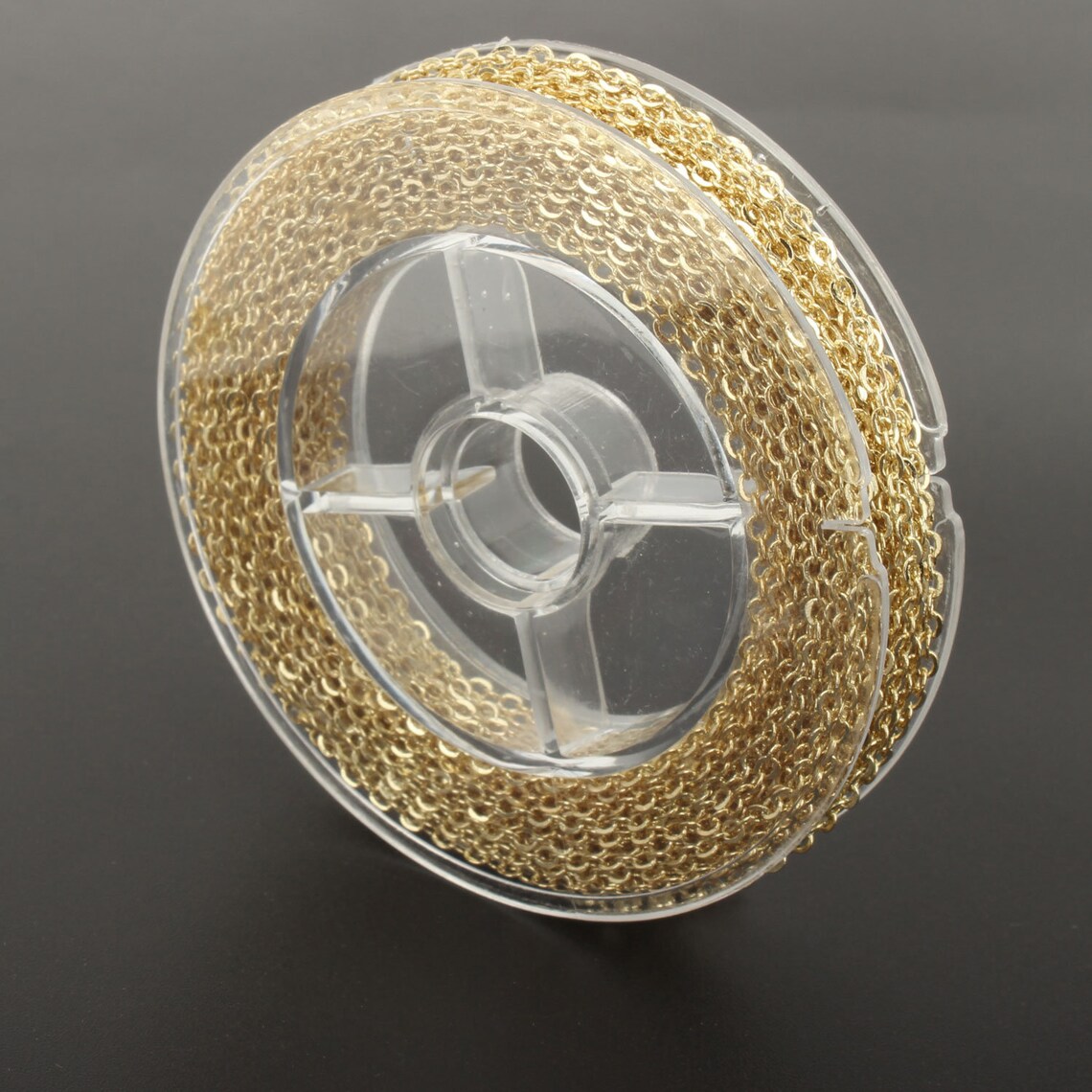 33 Feet Spool Gold Plated Solid Brass Flat Cable Chain for Necklace ...