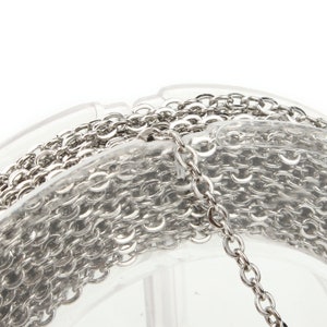 Stainless Steel Flat Cable Chain Spool Roll Raw Chain for Jewelry ...