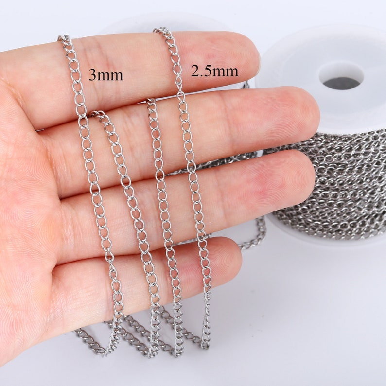 33 Feet Curb Chain Stainless Steel Curb Chain Roll With - Etsy