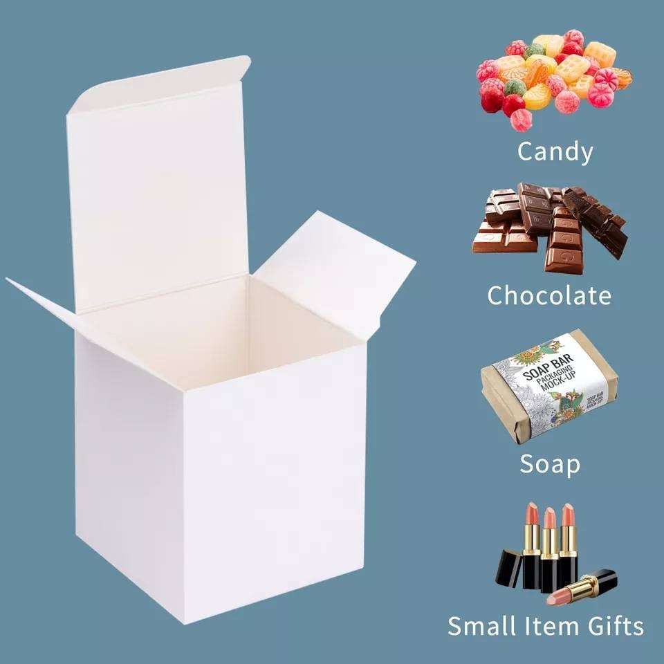 BLANK Gift Boxes White Square Gift Box Wedding Party Favor Boxes 6.5x6 ...