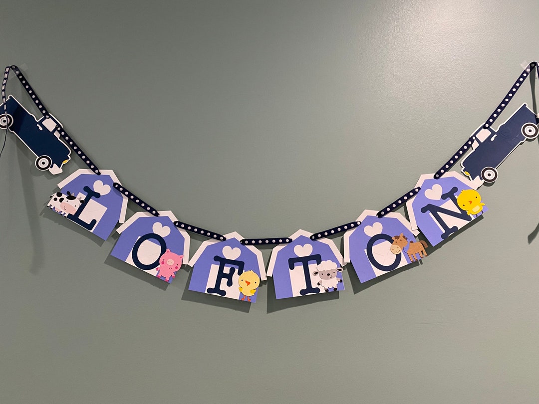 Farm Animal Name Banner on Barns With Animals - Etsy