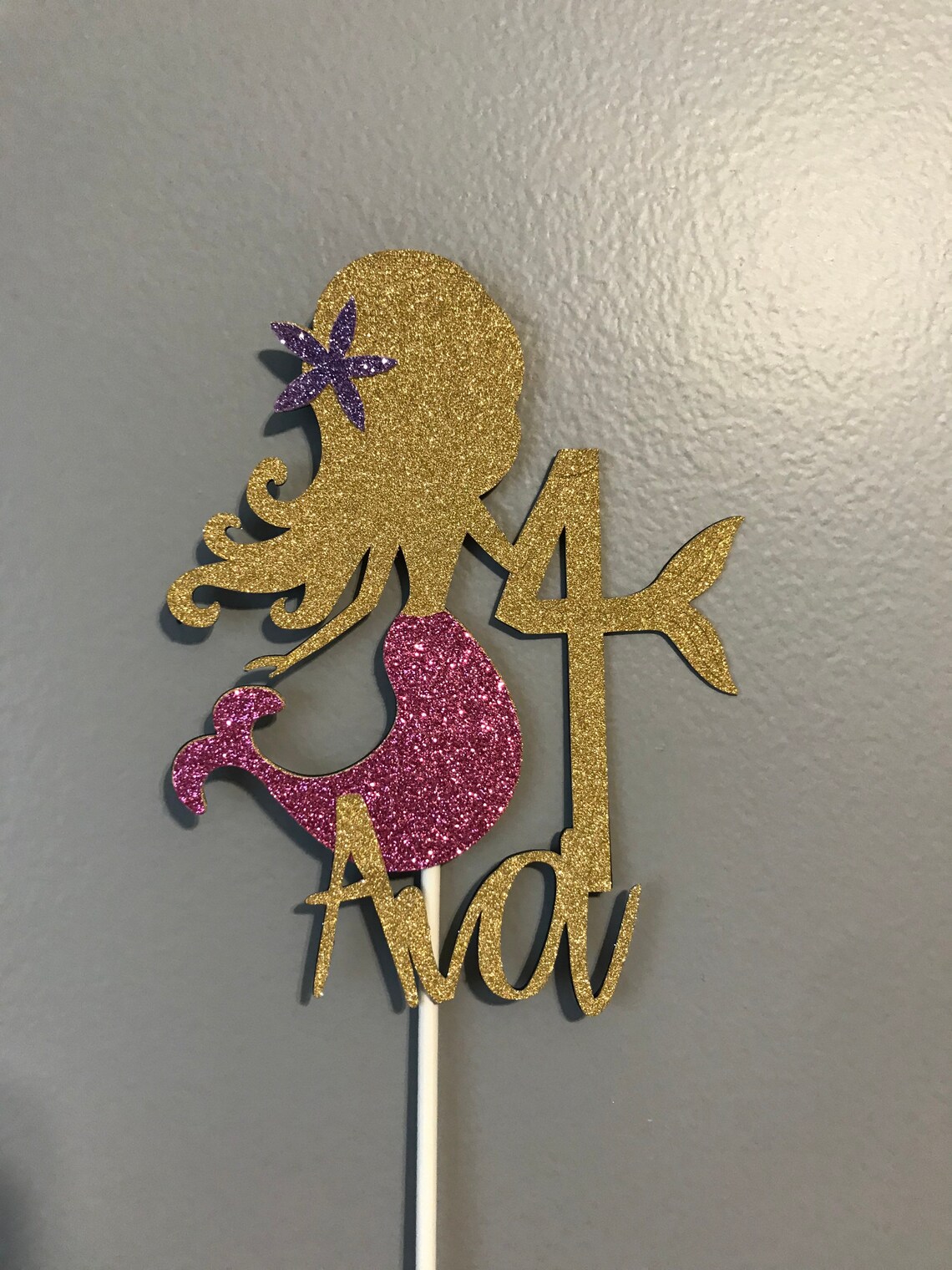 Sparkly Mermaid Cake Topper | Etsy