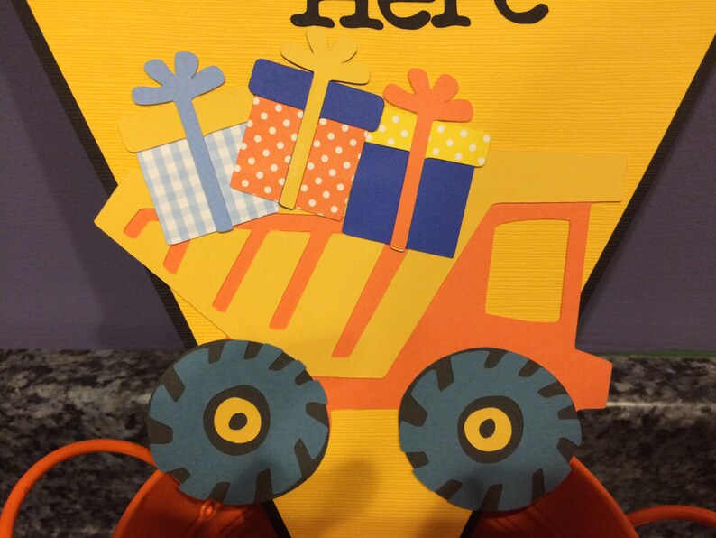 Dump Gifts Here Construction Truck Sign | Etsy