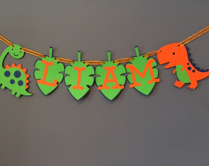 Dinosaur Name Banner - Etsy