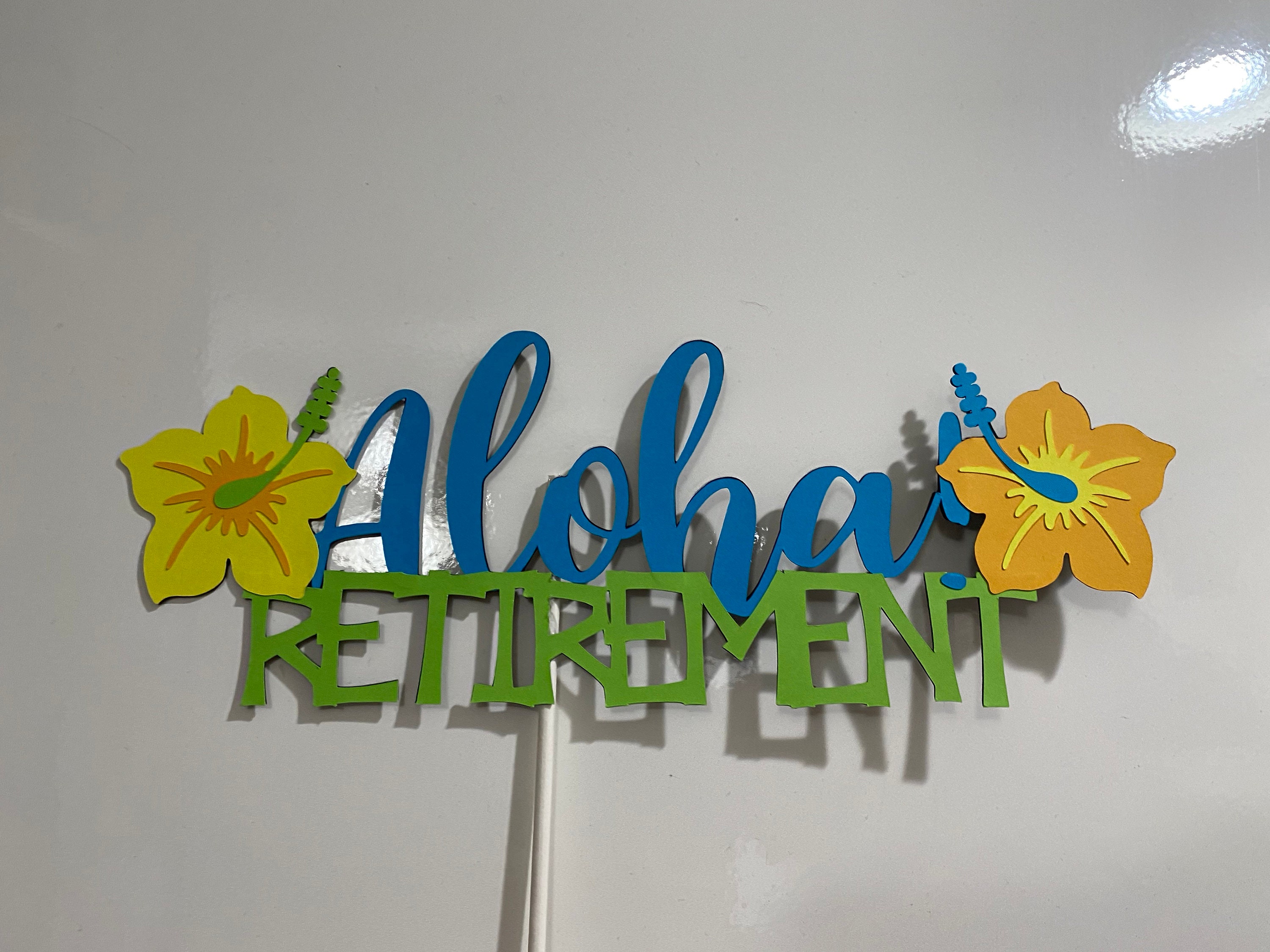Aloha Retirement Cake Topper With Tikis - Etsy