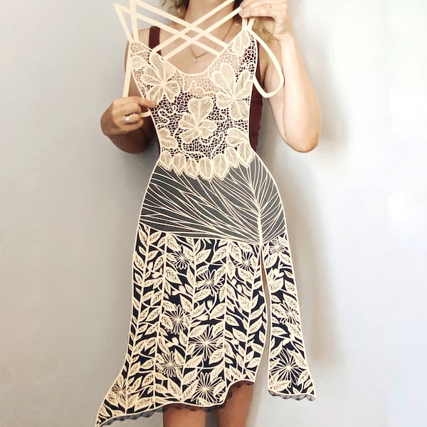 Paper Dress Cut Out - Etsy