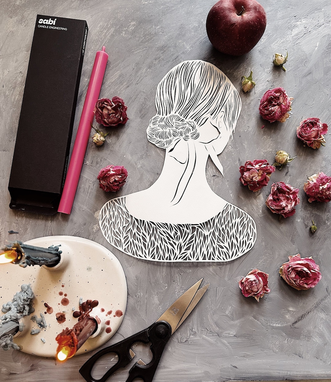 Paper Cut Girl “girl” Hand Cut Paper Art , Original Paper Cutting in ...