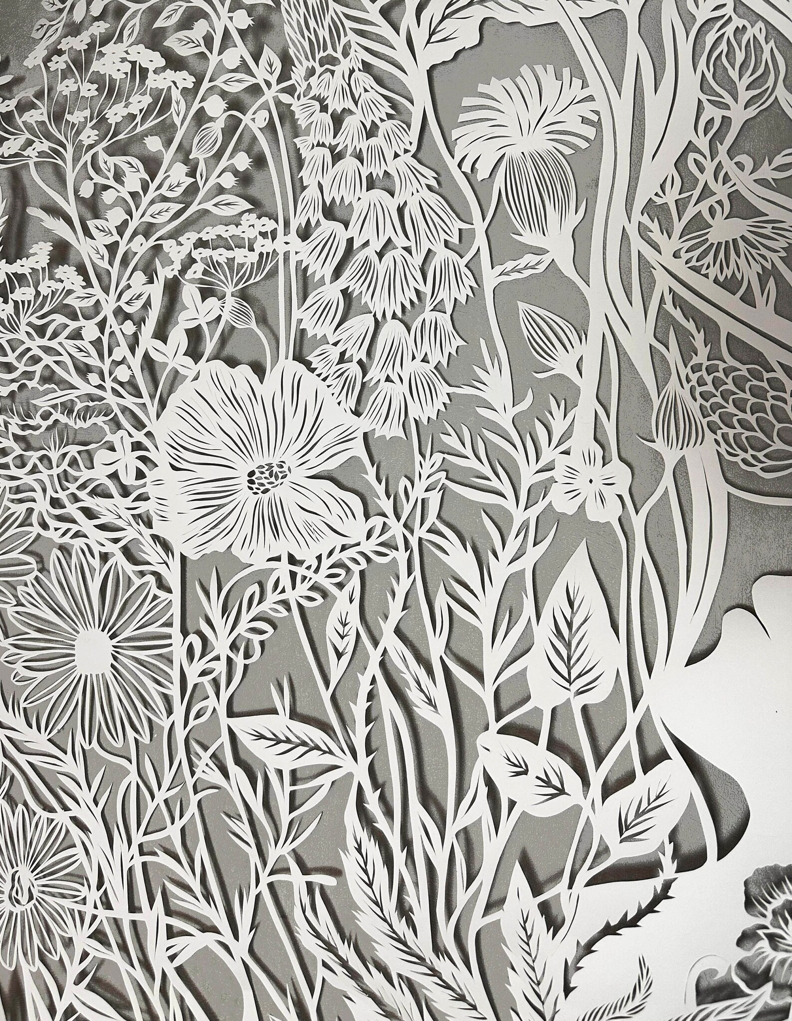 Large Hand Cut Paper Art " I Lie in the Grass and Wait for the War to ...