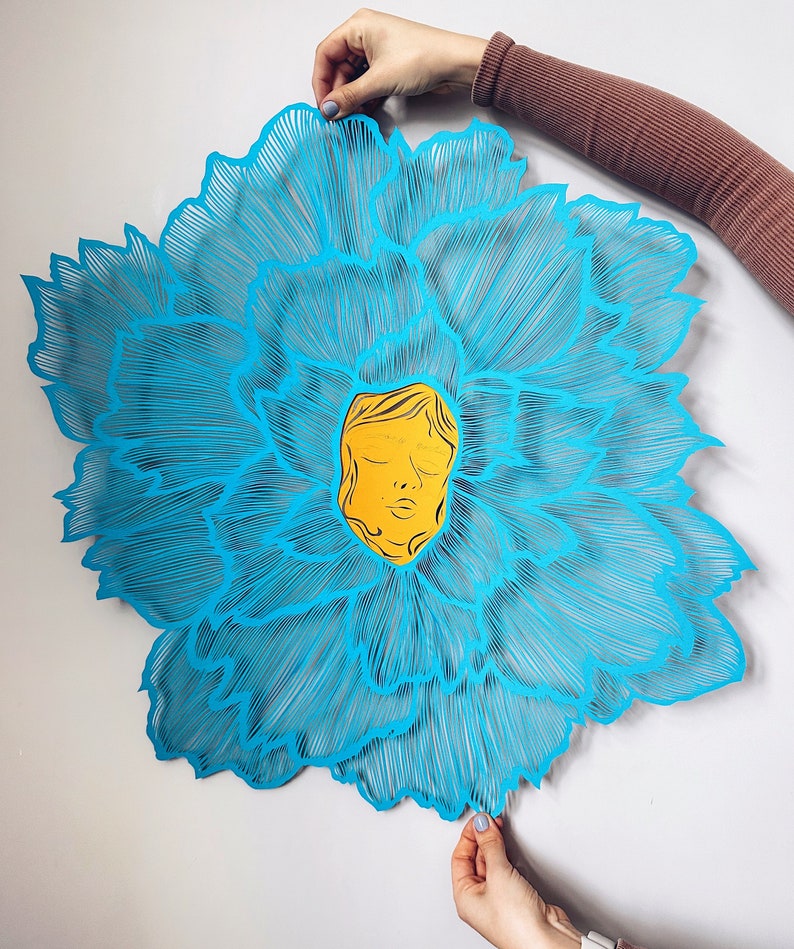 Paper Collage Art freedom . Big Paper Cuting Original - Etsy