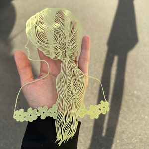 Small Paper Cut, Art Girls Silhouette, Weaving Paper Art Work ...