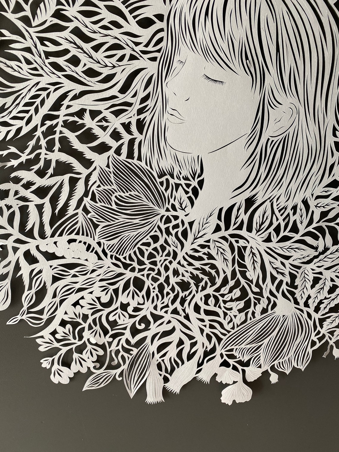 Paper Cut Artwork , Large Hand Cut Paper Art One Summer Evening ...