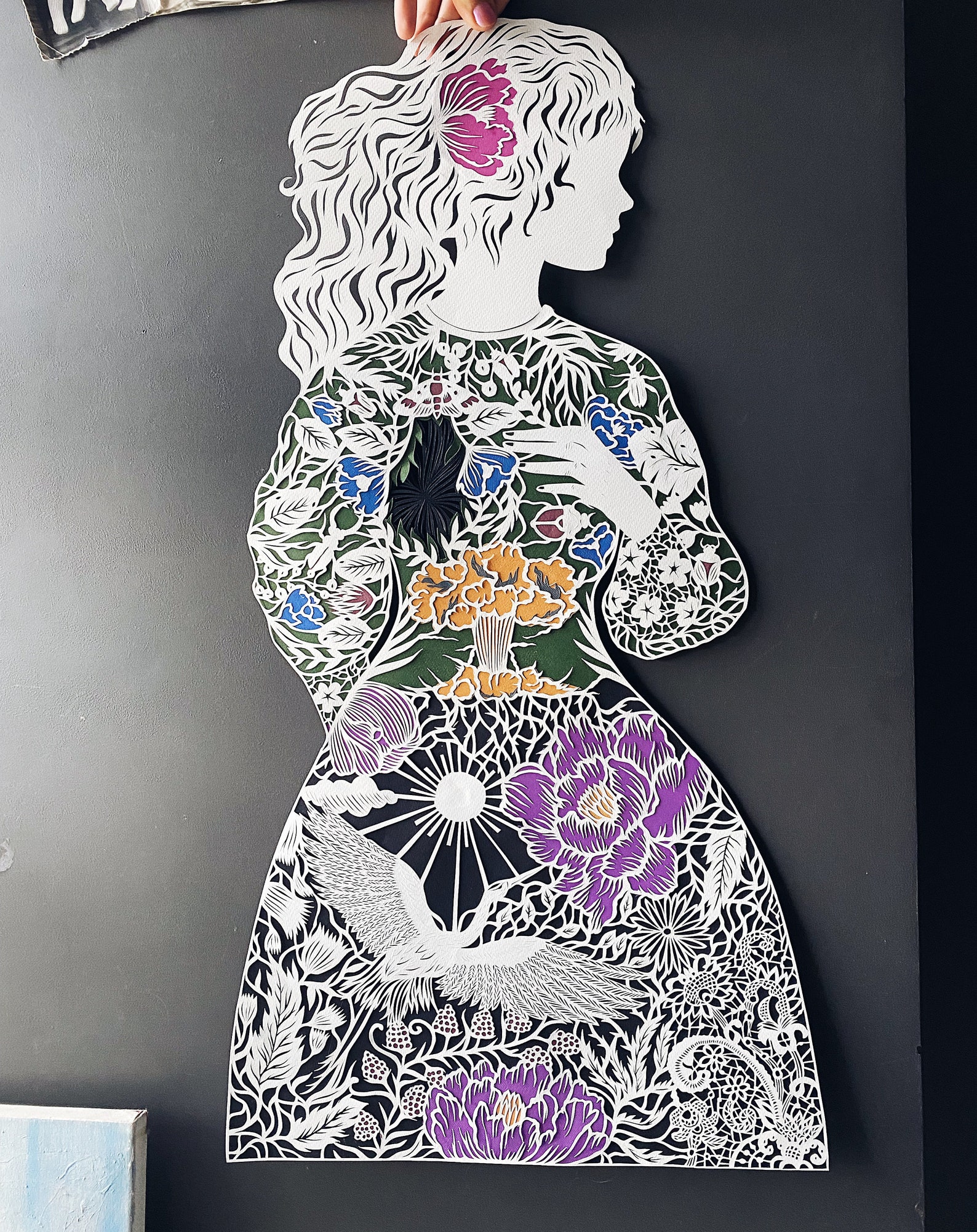 Paper Cut Collage Hand Cut Paper Art Work Trying to - Etsy