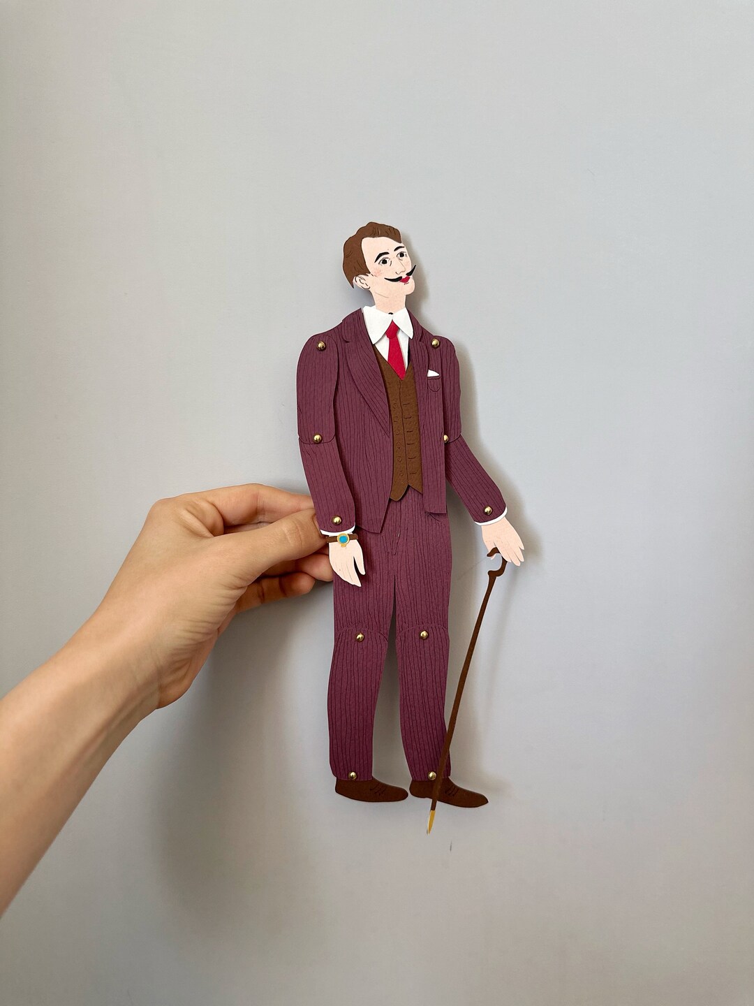 Articulated Doll, Paper Doll, salvador Dali Paper Art Work , Original ...