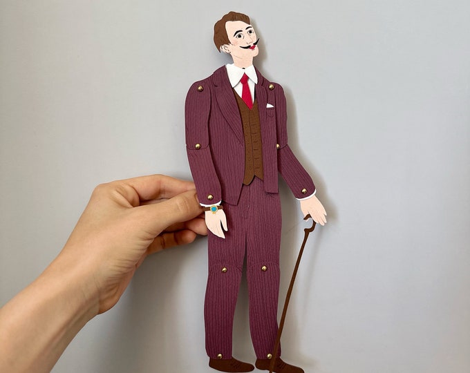 Salvador Dali Cut Out and Make Paper Puppet, Craft Puppet, Gifts for ...