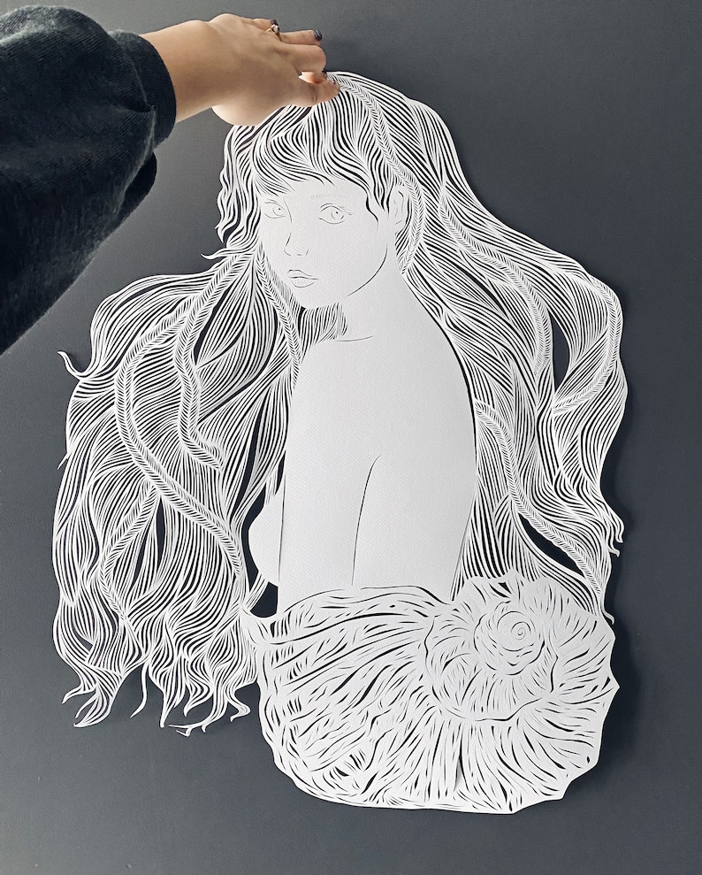 Paper Cut Art , Big Hand Cut Paper Cutting the Birth of a Modern Venus ...