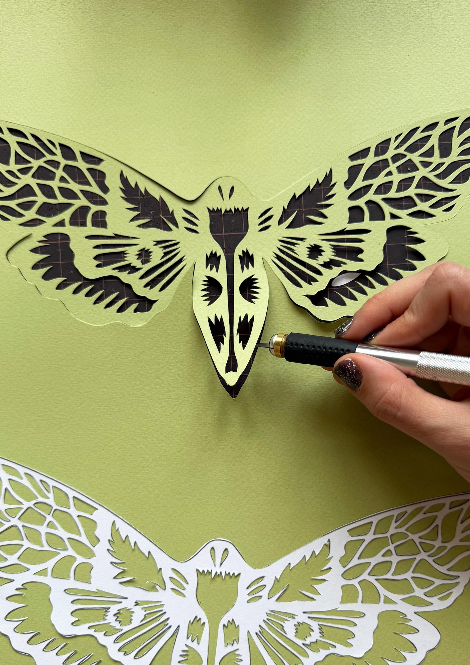 Paper Cutting Masterclass, Hand Cut Moth Tutorial, DIY Papercut Art ...