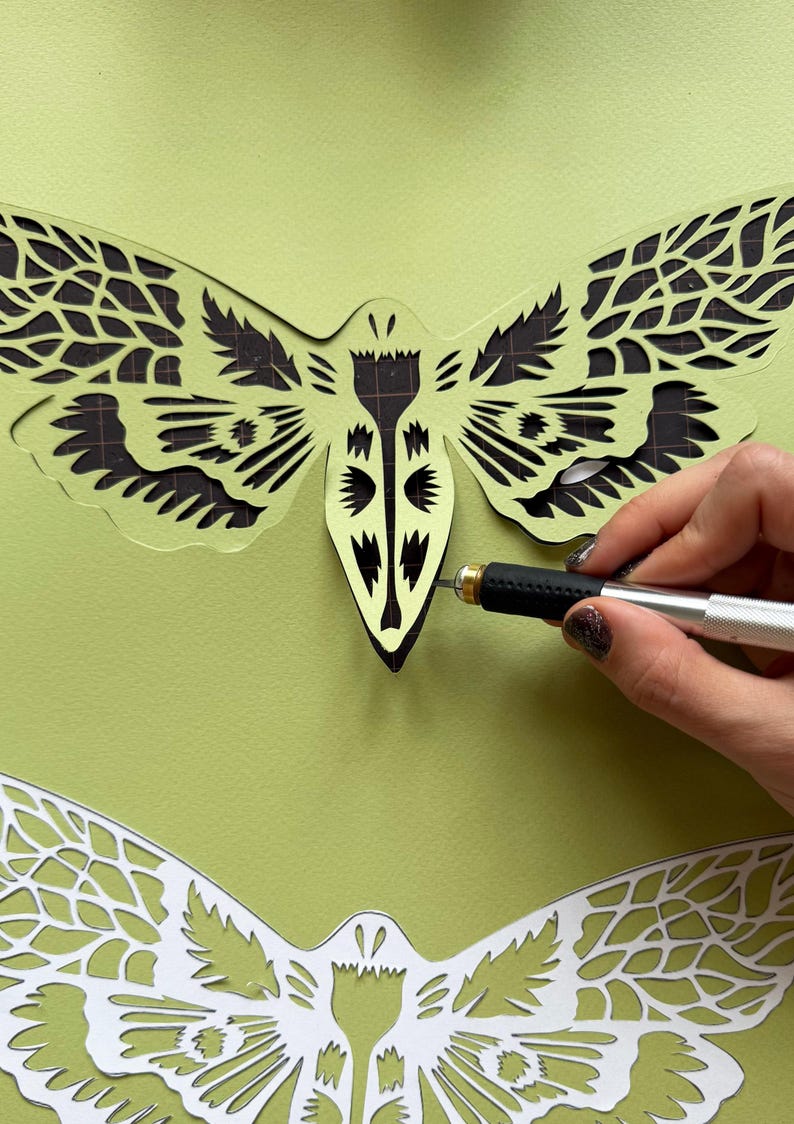 Paper Cutting Masterclass, Hand Cut Moth Tutorial, DIY Papercut Art ...