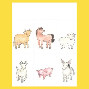 Farm Animals Matching Cards PDF Ebook Matching Games Printable Farm ...