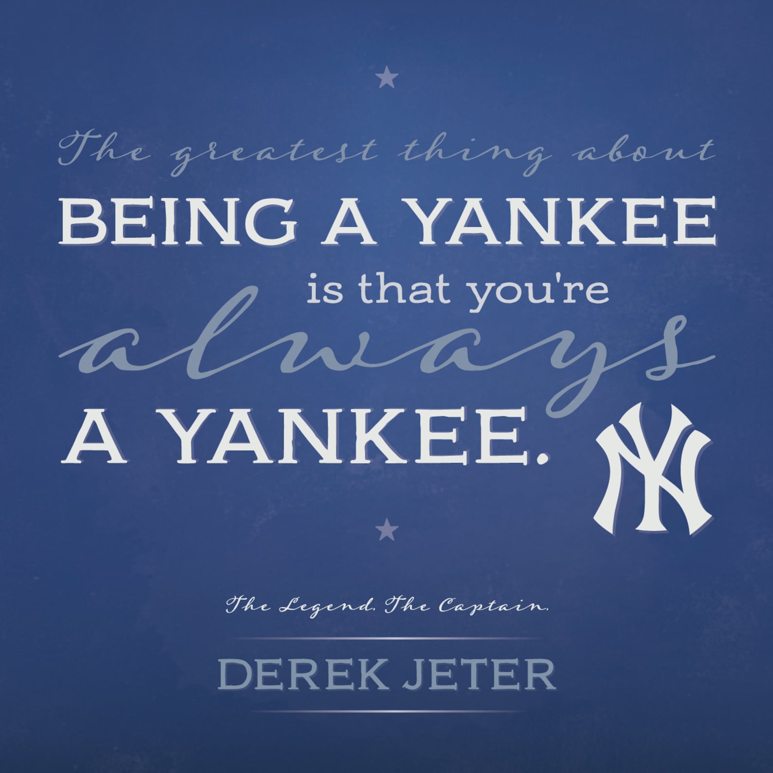 Derek Jeter "always a Yankee" & "re2pect" Typography Art Print - Buy 1 ...