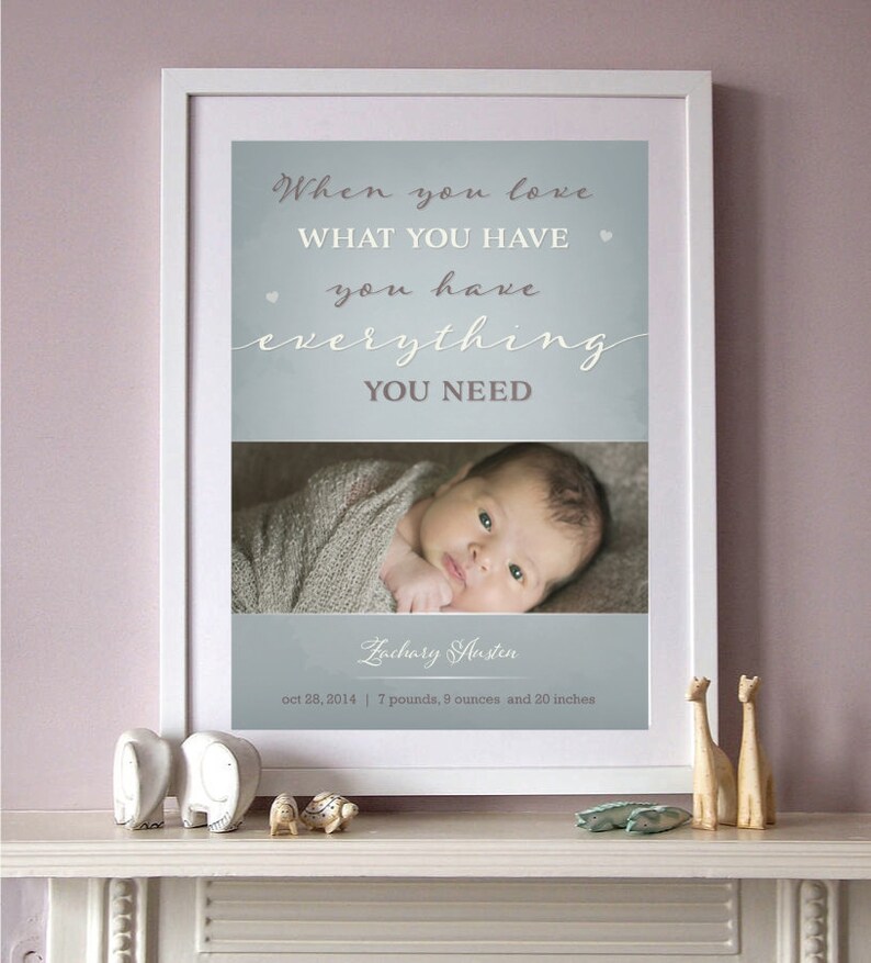 Everything I Need Customized Typography Photo Print - Personalize for ...