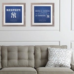 Derek Jeter "always a Yankee" & "re2pect" Typography Art Print - Buy 1 ...