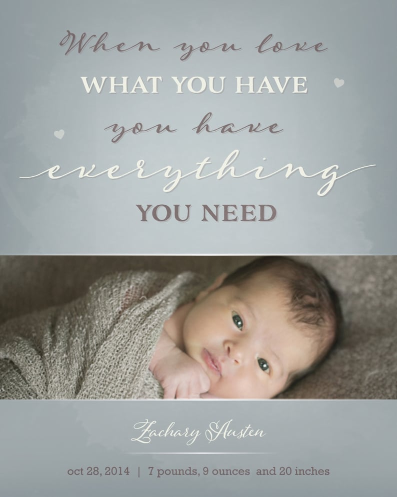 Everything I Need Customized Typography Photo Print - Personalize for ...