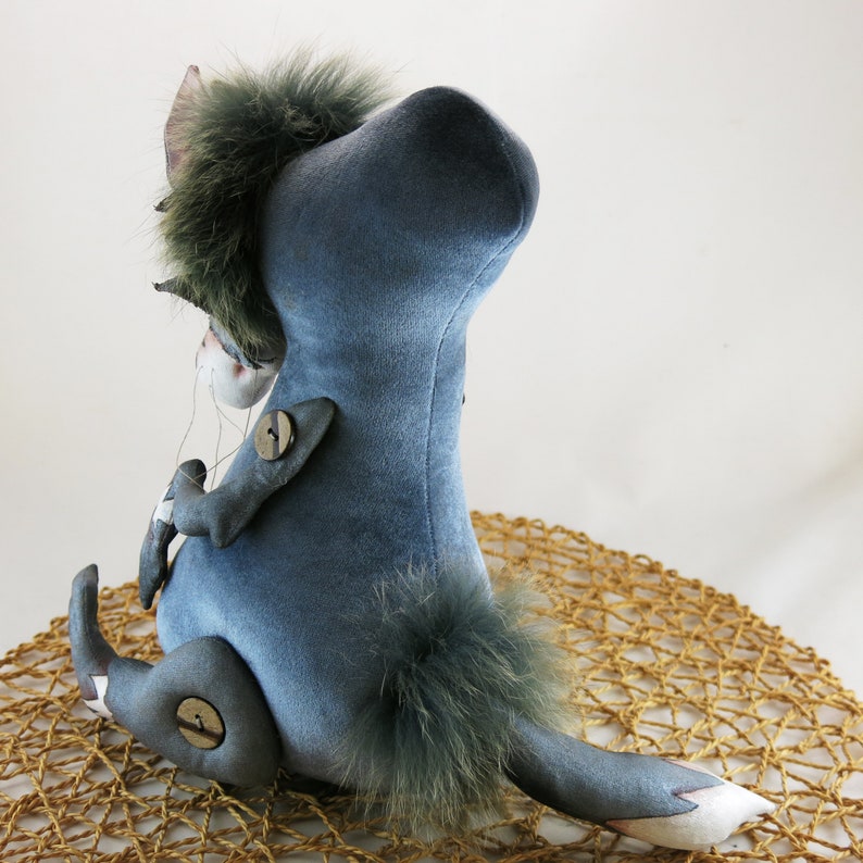 Gray Wolf Boy, Wolf Handmade Doll, Soft Toy, Wolf Stuffed Animal ...