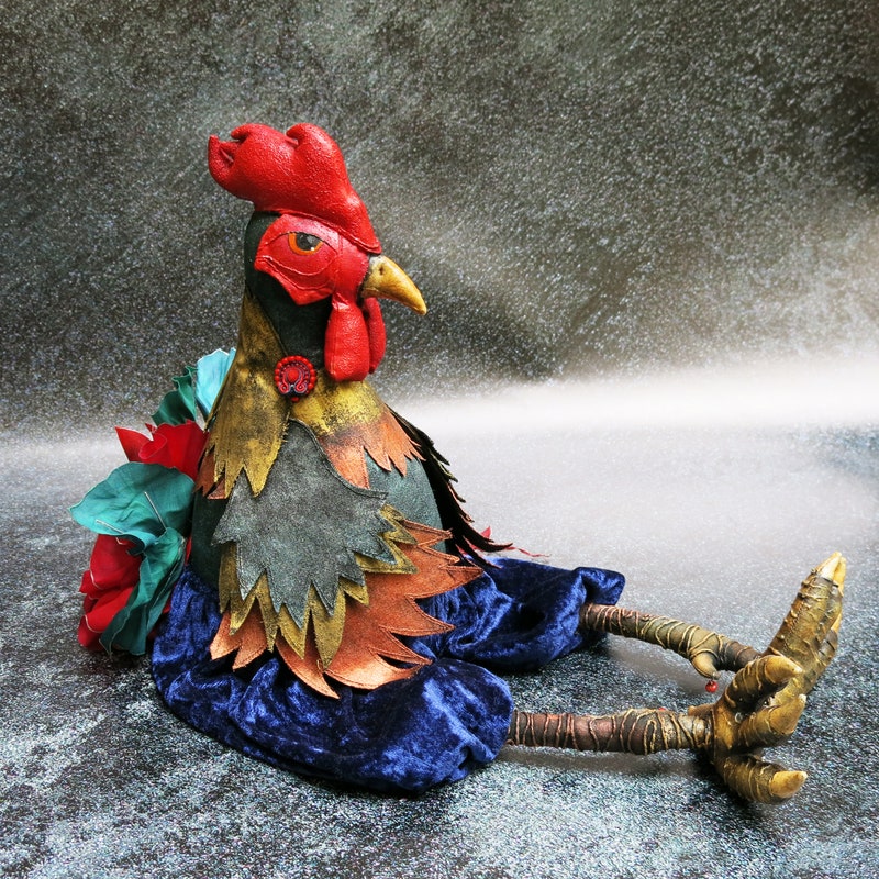 Primitive Rooster - Etsy