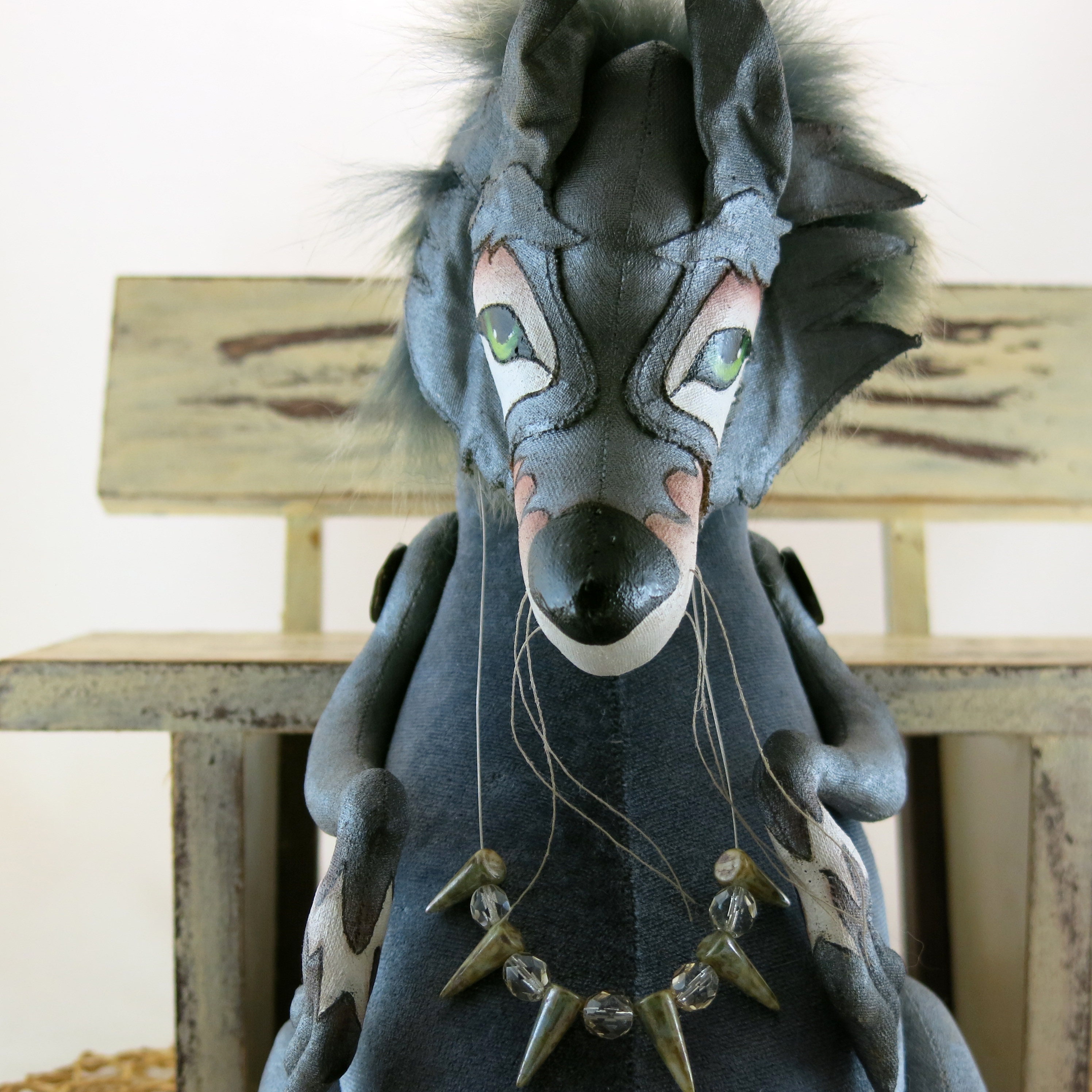 Gray Wolf Boy, Wolf Handmade Doll, Soft Toy, Wolf Stuffed Animal ...