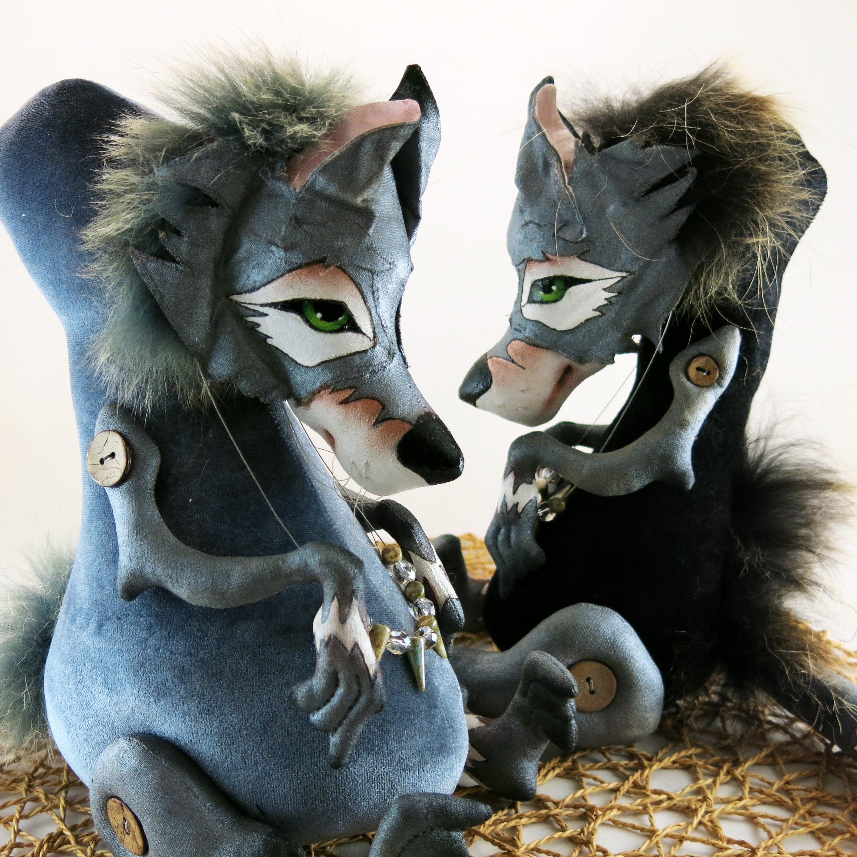 Gray Wolf Boy, Wolf Handmade Doll, Soft Toy, Wolf Stuffed Animal ...