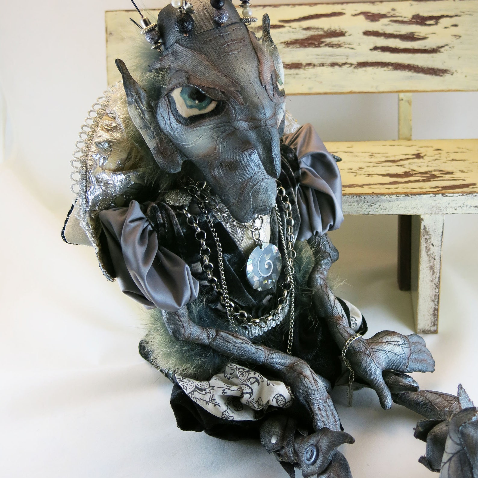 Goth boy Goblin fabulous creature Troll creepy cute toy | Etsy