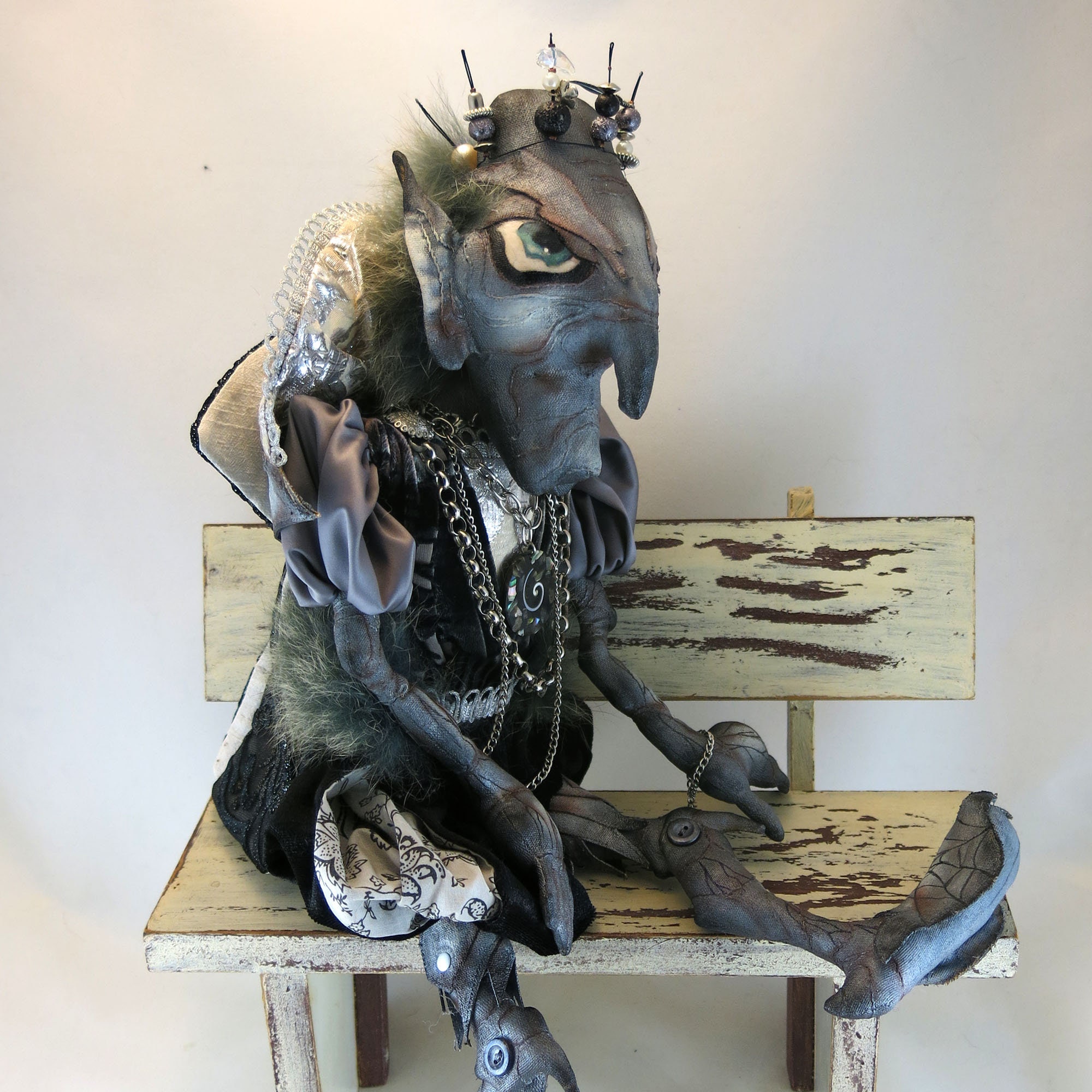 Gothic Kobold Kunst Puppe - Gruseliger Troll Kantenhocker - Etsy.de