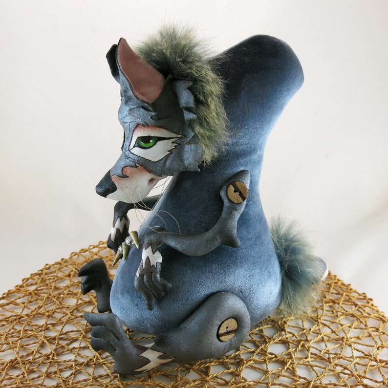 Gray Wolf Boy, Wolf Handmade Doll, Soft Toy, Wolf Stuffed Animal ...