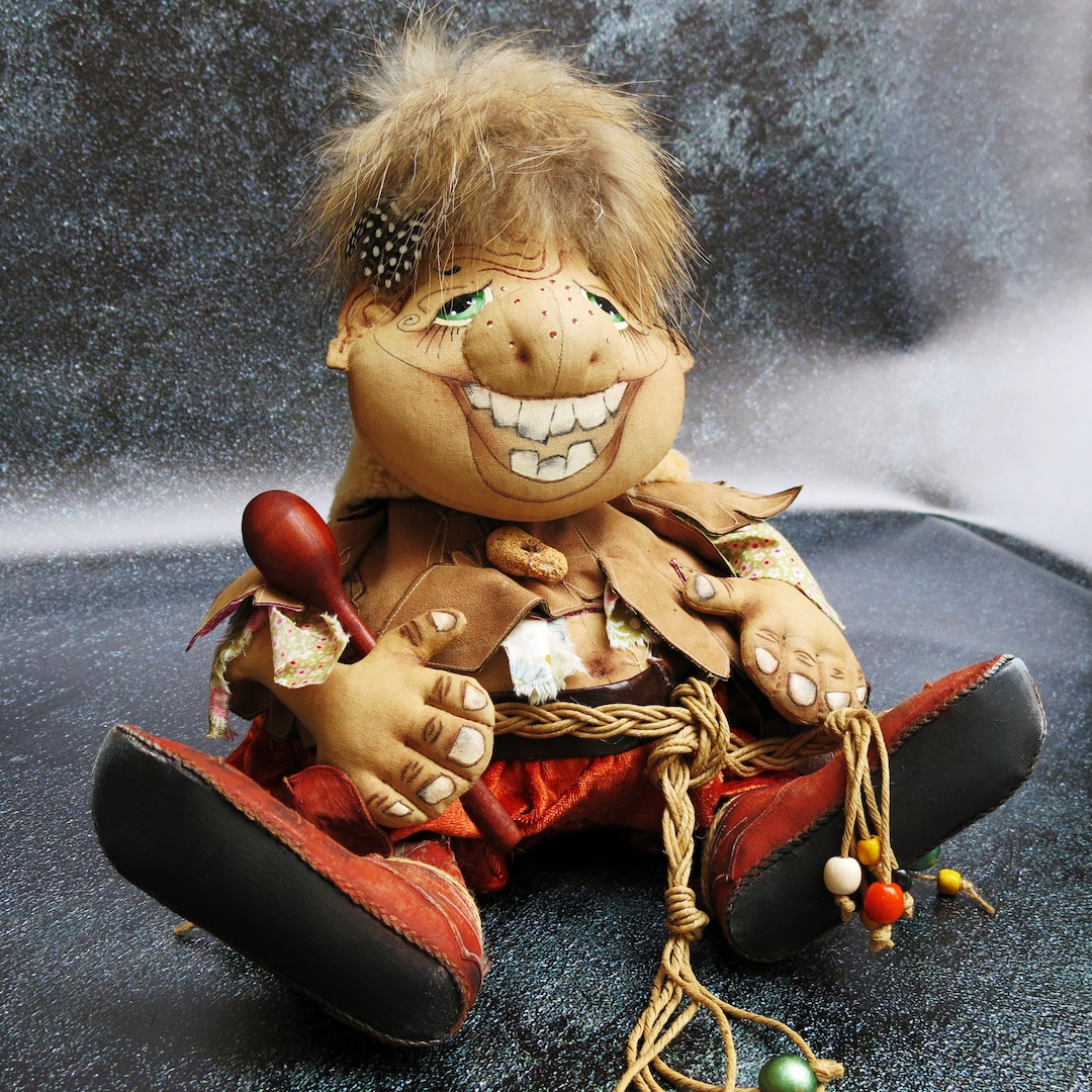 Funny Elf Joni,interior Doll, OOAK Art Doll,primitive Doll,cloth Doll ...