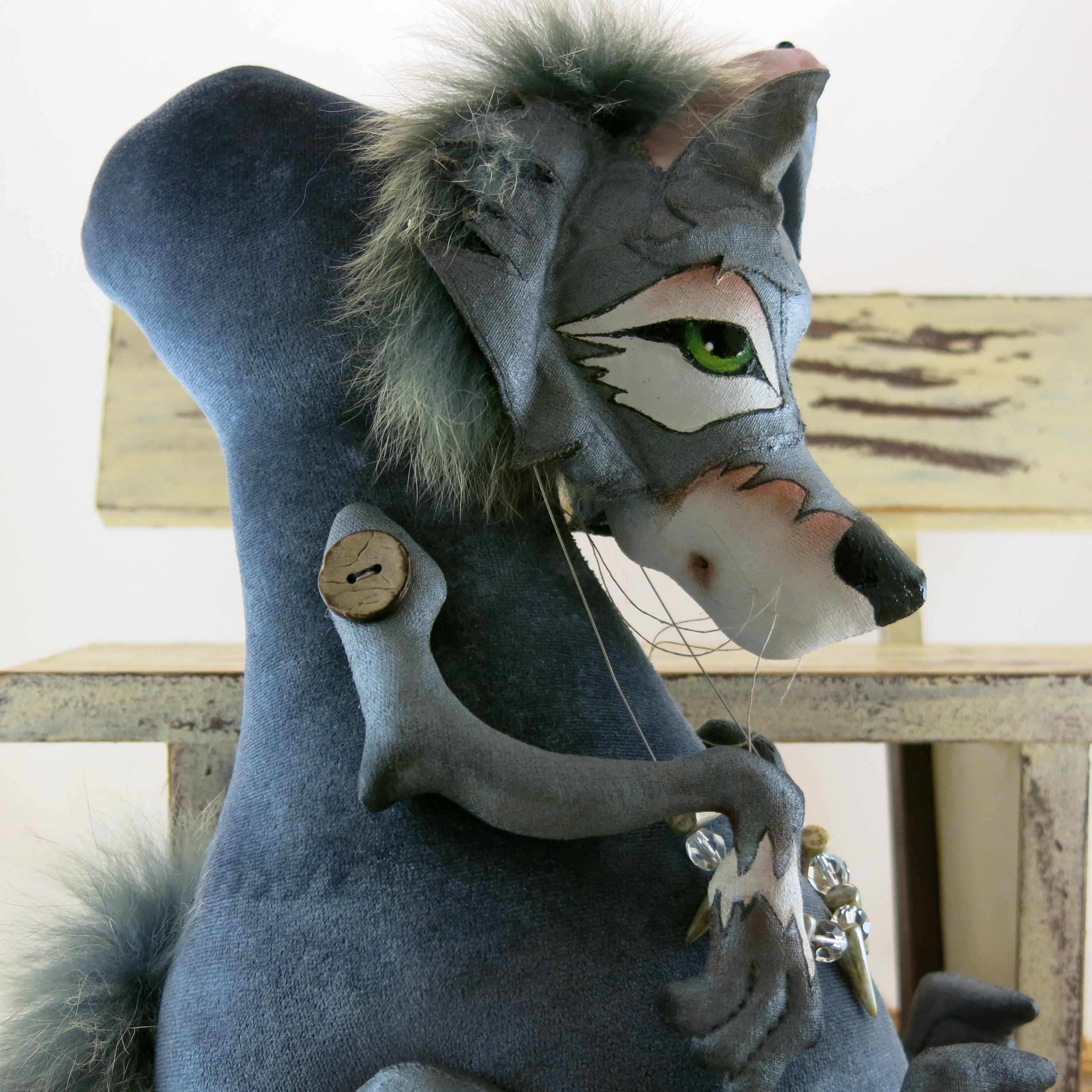 Gray Wolf Boy, Wolf Handmade Doll, Soft Toy, Wolf Stuffed Animal ...